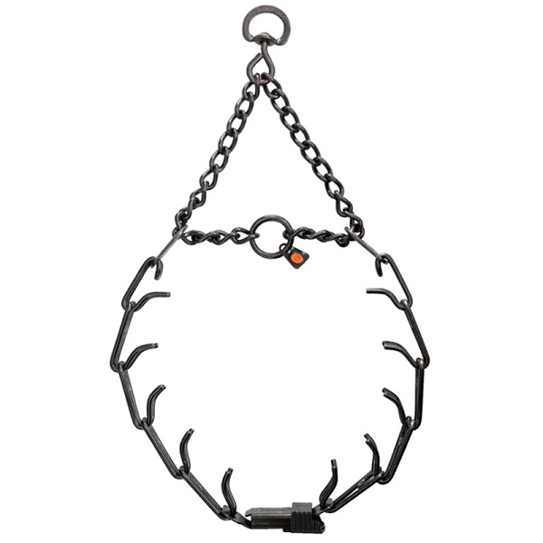 ULTRA-PLUS Black Stainless Steel Prong 【Collar】 with Assembly Chain and ...